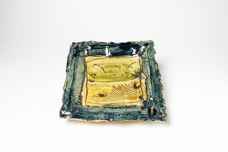 Important Wall Ceramic Abstract Plate Decoration by JN Gerard French ...