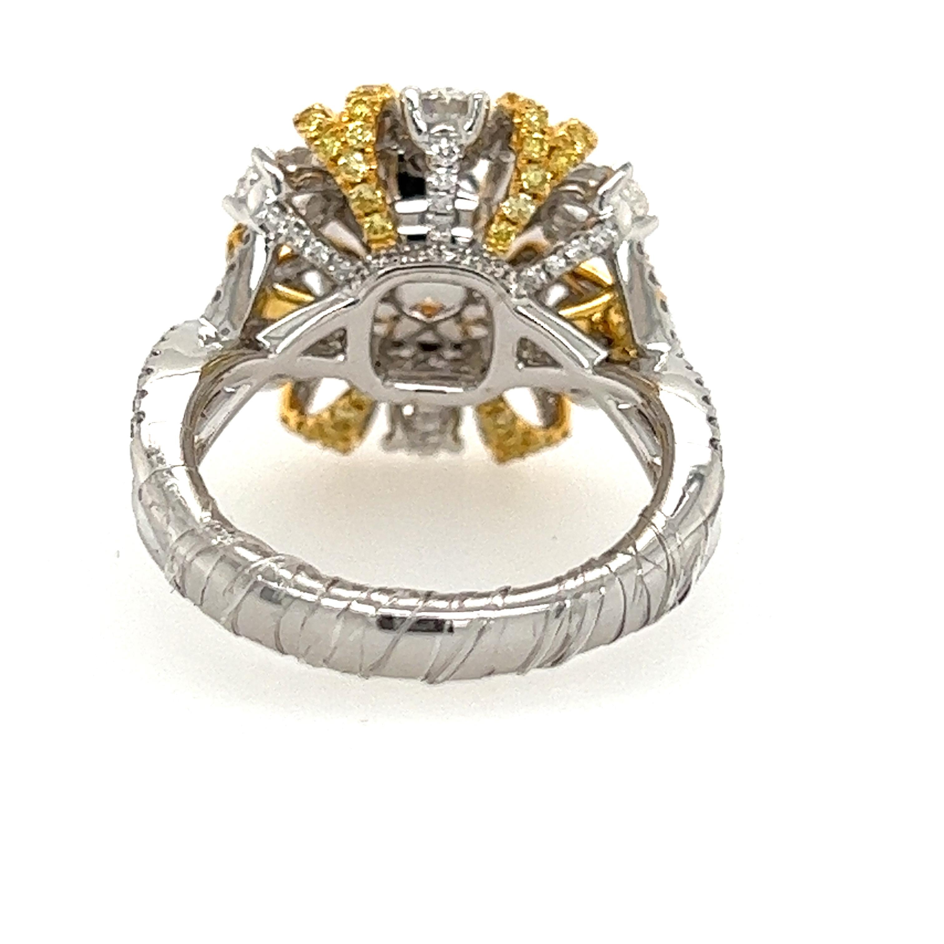Important Yellow and Pink Diamond Ring For Sale at 1stDibs