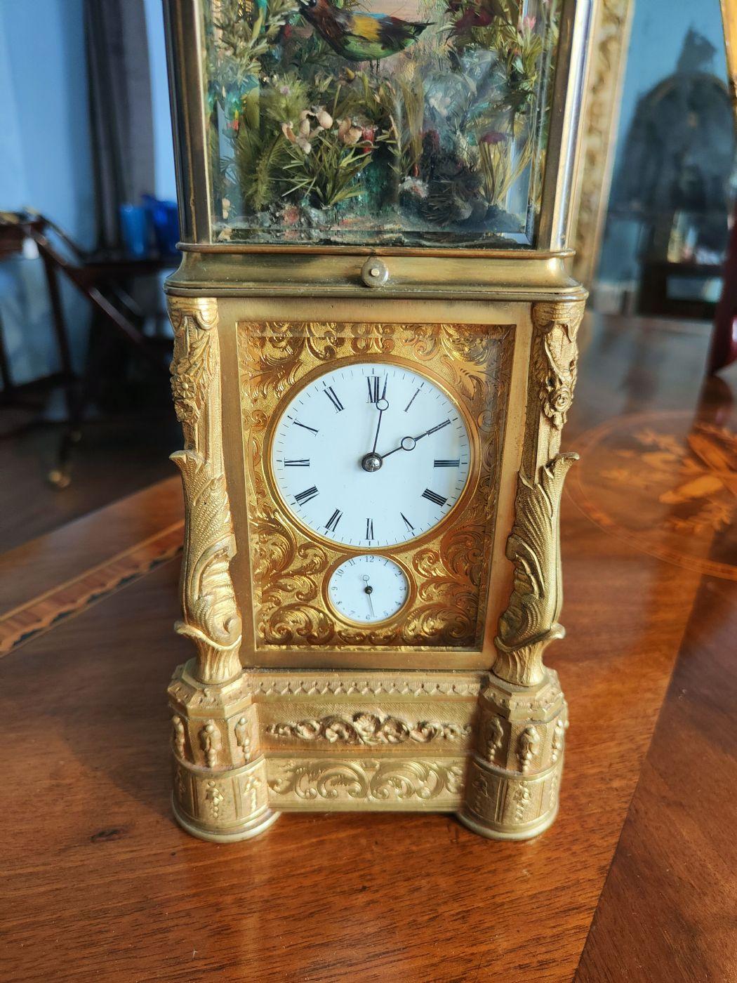 Important and rare clock with bird and automaton. For Sale at 1stDibs