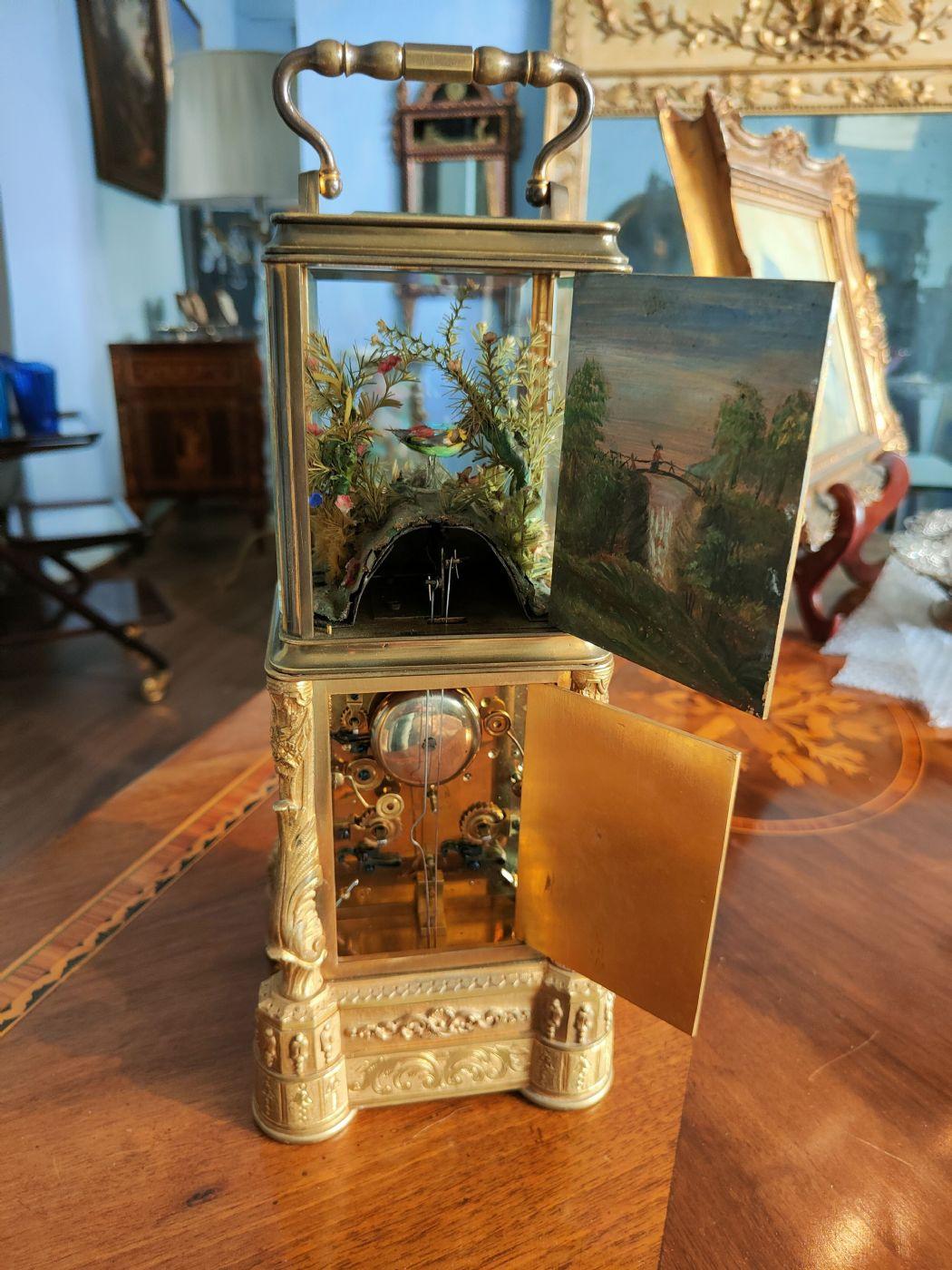 Important and rare clock with bird and automaton. For Sale at 1stDibs