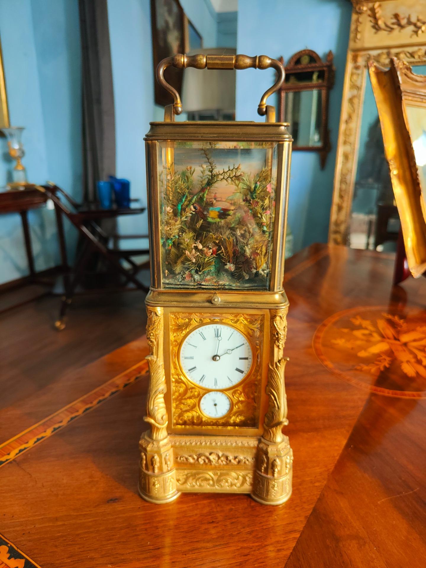 Important and rare clock with bird and automaton. For Sale at 1stDibs
