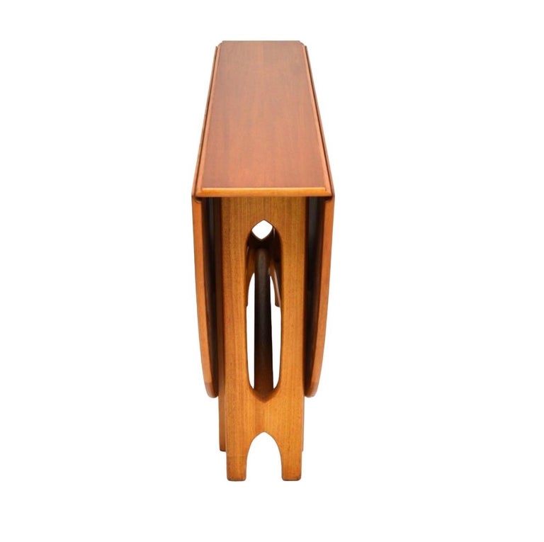 Imported Vintage Mid-Century Modern Walnut Gateleg Extended Dining ...