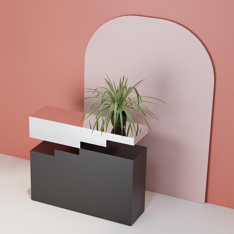 Modern Console Table in Mirror Polished Stainless Steel For Sale at ...