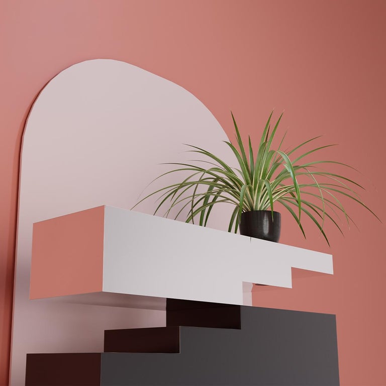 Modern Console Table in Mirror Polished Stainless Steel For Sale at ...