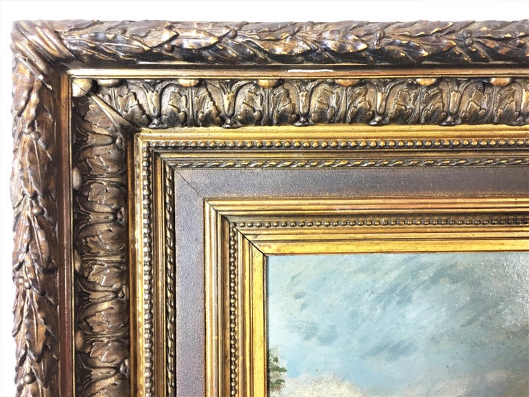 Impressionism School "Landscape with Village" Nice Frame France 19th ...