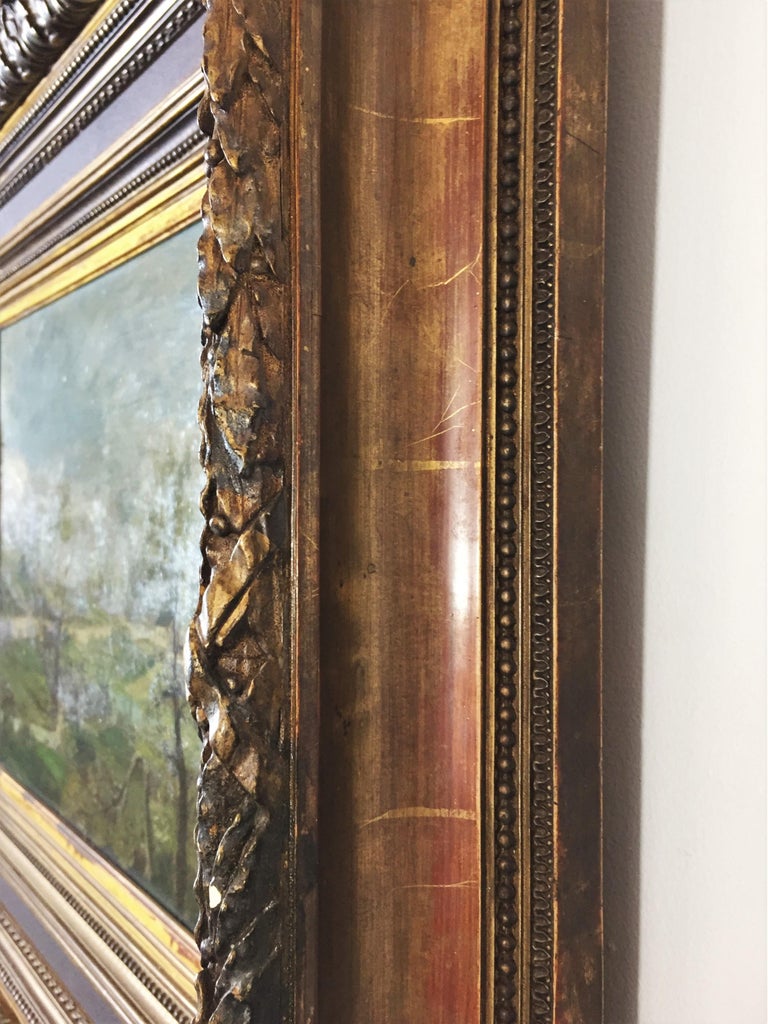 Impressionism School "Landscape with Village" Nice Frame France 19th ...