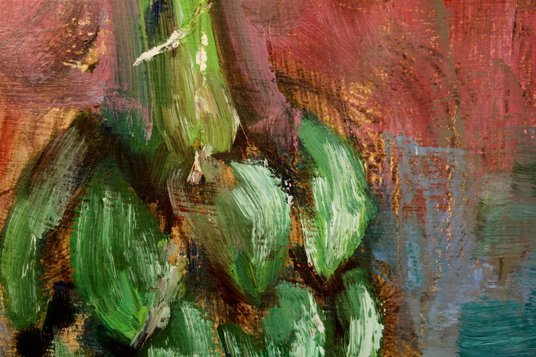 Impressionist Still Life Oil and Gesso Painting on Board Signed on ...