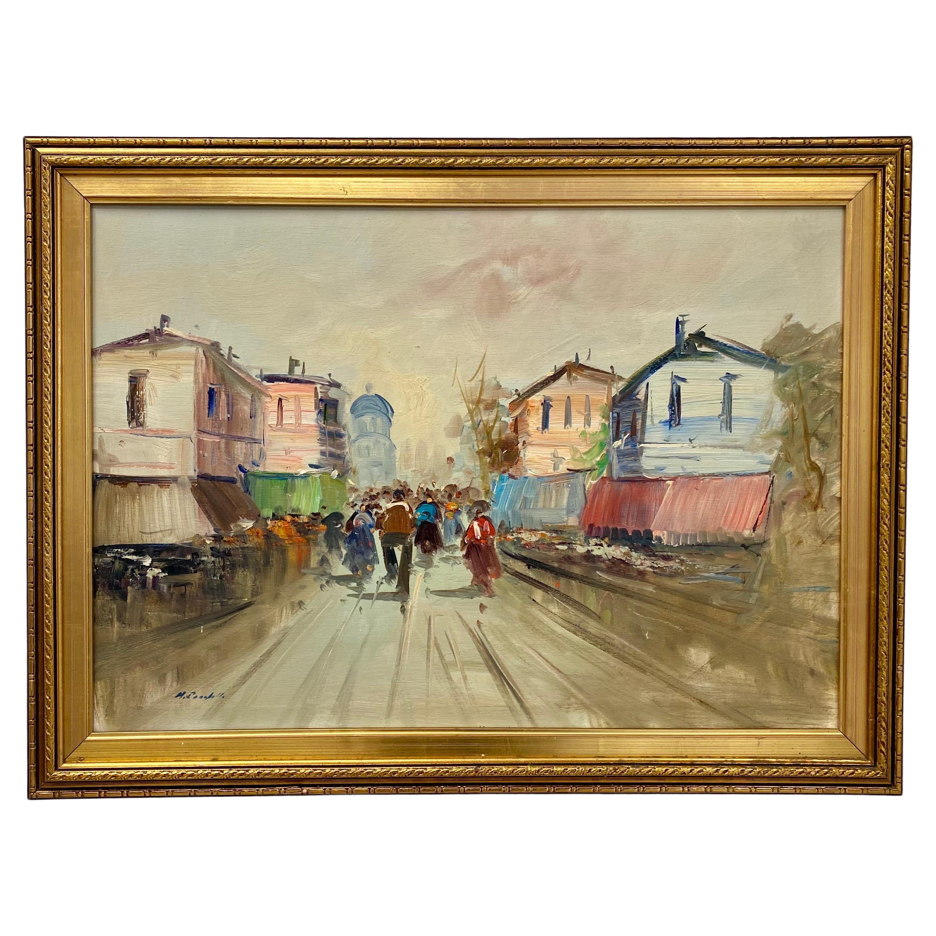 Original Oil on Canvas Woman with Flowers by Artist Ibrahim Safi Framed ...