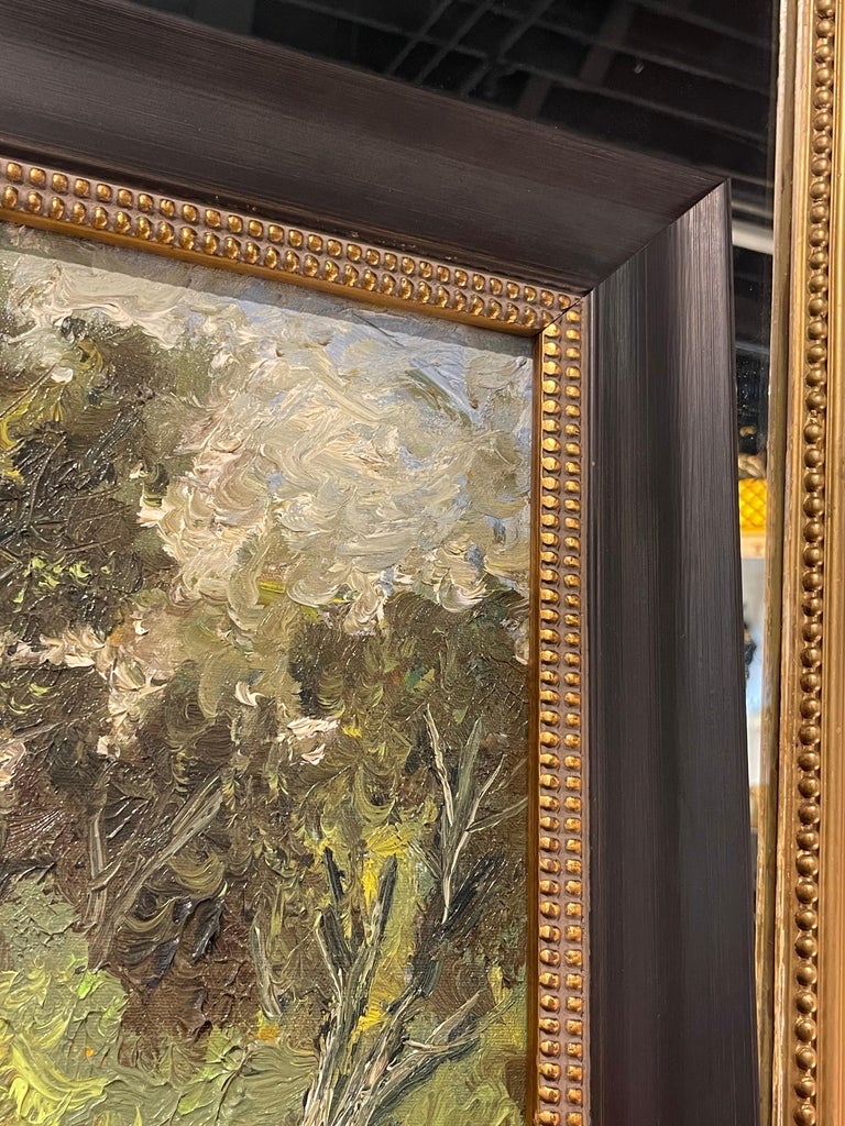 Impressionistic Wooded Landscape Painting For Sale at 1stDibs