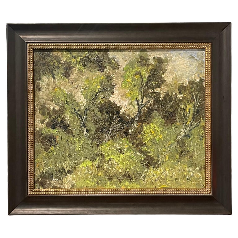 Impressionistic Wooded Landscape Painting For Sale at 1stDibs