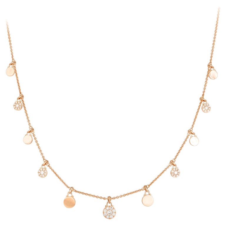 Impressive 18k Diamonds Yellow Gold Necklace for Her For Sale at 1stDibs