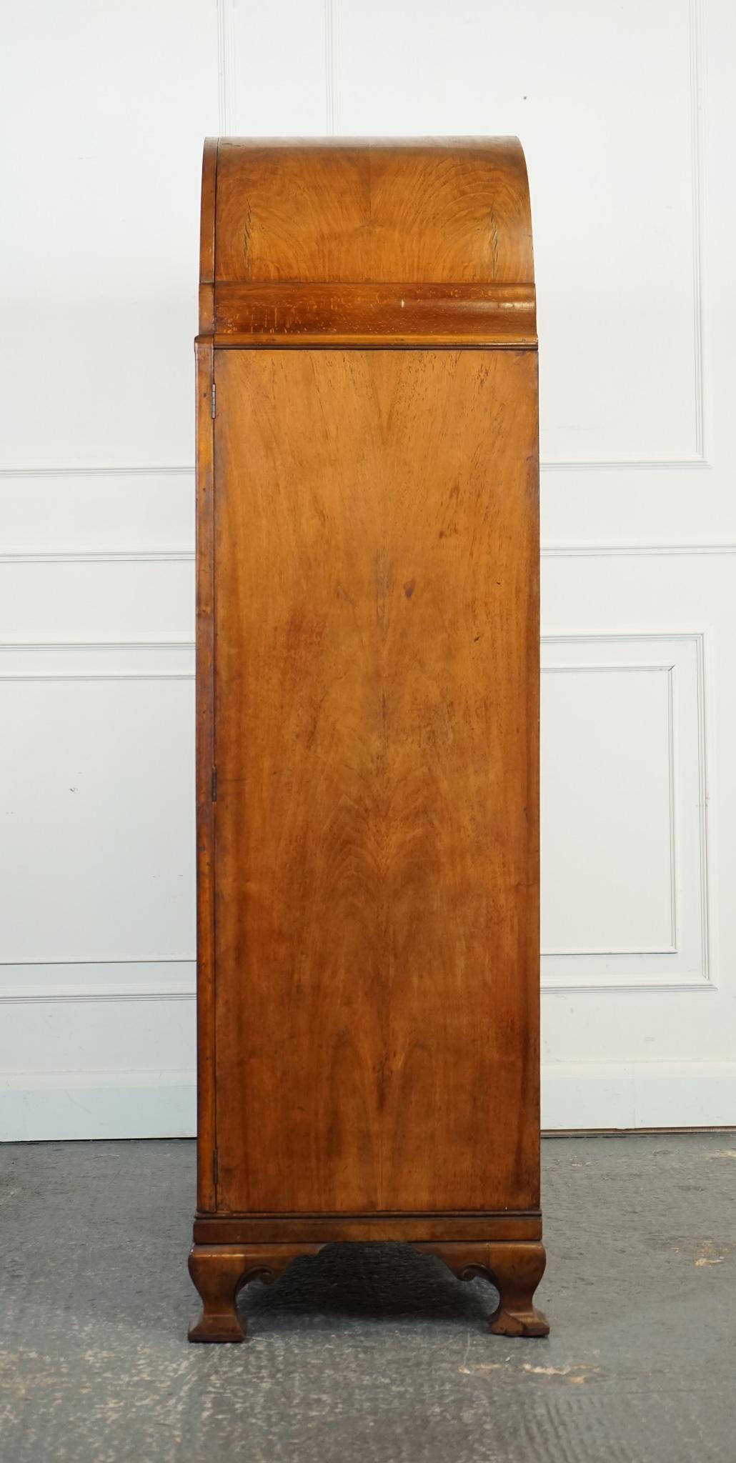 IMPRESSIVE 1930'S ART DECO WARING and GiLLOW DOMED TOPPED BURR WALNUT ...