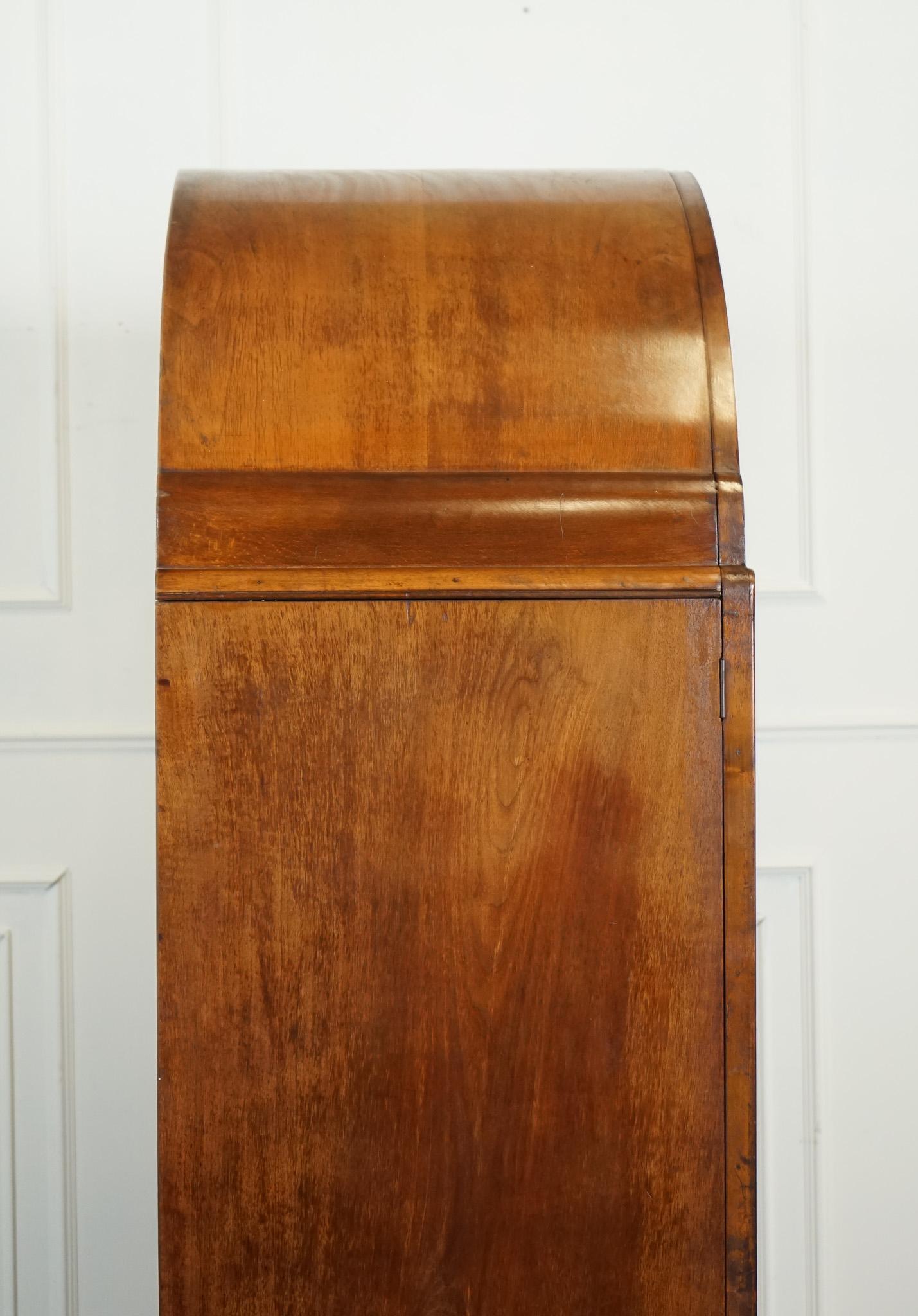 IMPRESSIVE 1930'S ART DECO WARING and GiLLOW DOMED TOPPED BURR WALNUT ...
