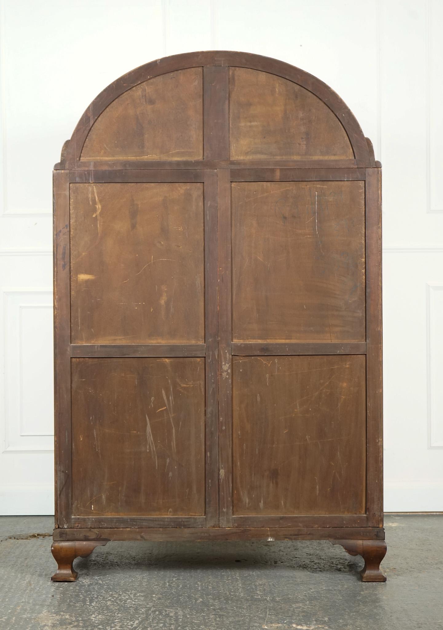 IMPRESSIVE 1930'S ART DECO WARING and GiLLOW DOMED TOPPED BURR WALNUT ...