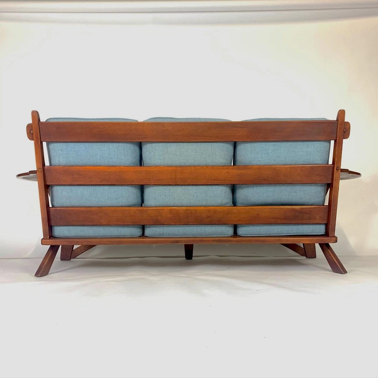 Impressive 1930s Cushman Maple Paddle Arm Sofa Designed by William ...