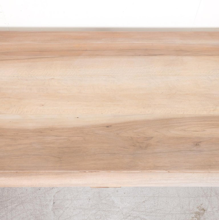Impressive Antique French Bleached Walnut Trestle Dining Table with ...