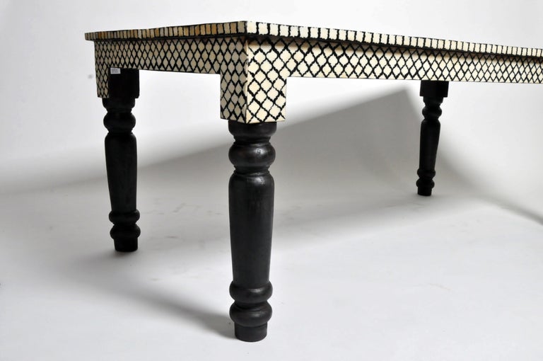 Impressive Bone Inlaid Dining Table at 1stDibs