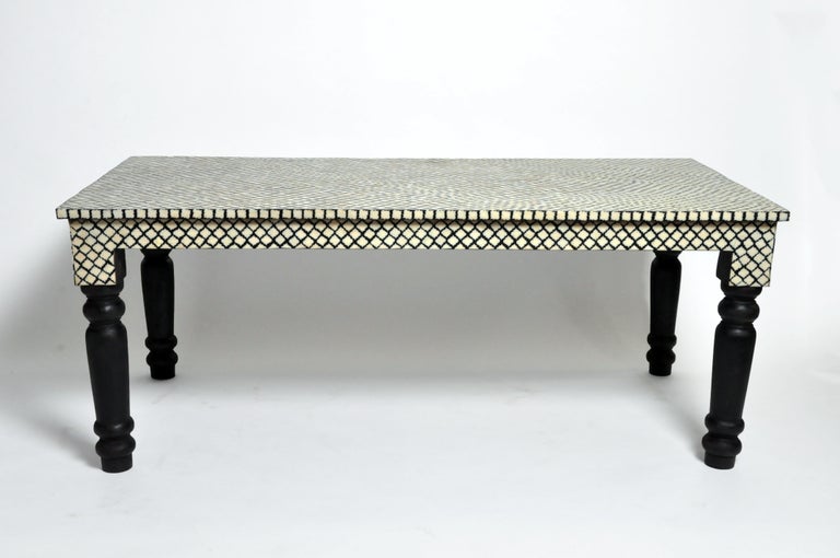 Impressive Bone Inlaid Dining Table at 1stDibs