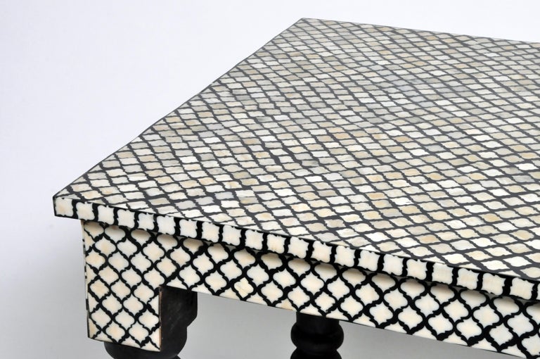 Impressive Bone Inlaid Dining Table at 1stDibs