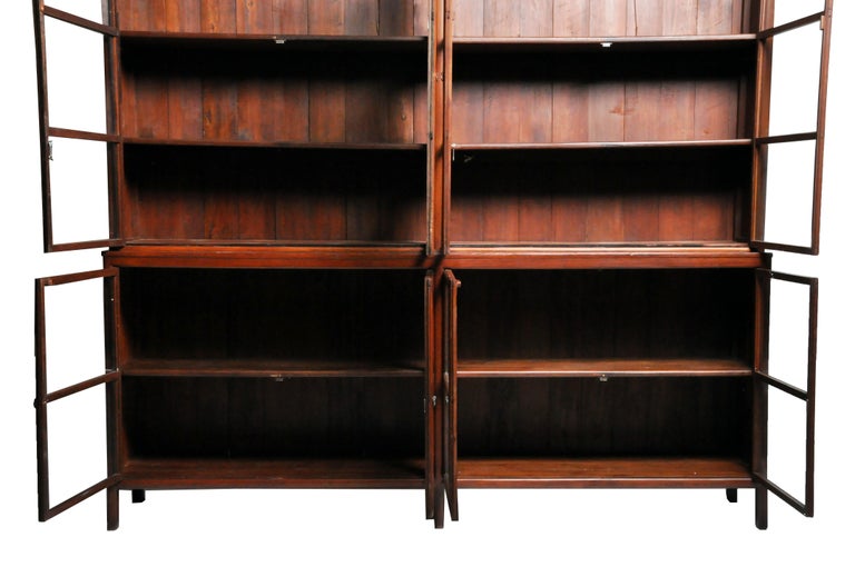 Impressive British Colonial Teak Wood Bookcase at 1stDibs