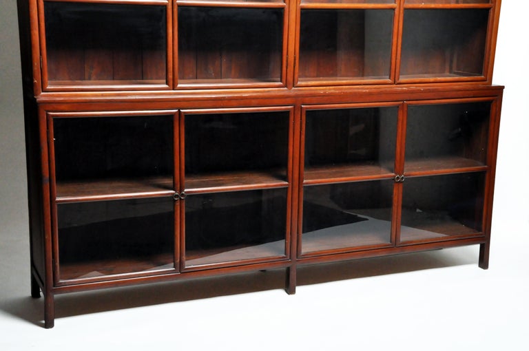 Impressive British Colonial Teak Wood Bookcase at 1stDibs