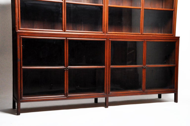 Impressive British Colonial Teak Wood Bookcase at 1stDibs