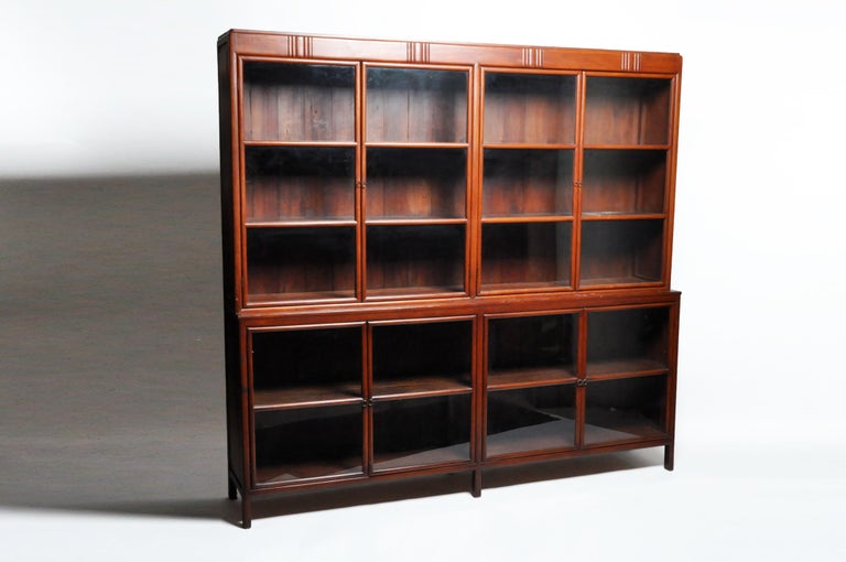 Impressive British Colonial Teak Wood Bookcase at 1stDibs