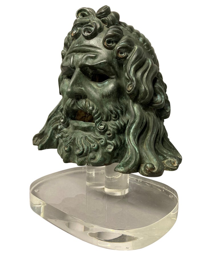 Impressive Bronze Head Of Jupiter For Sale at 1stDibs