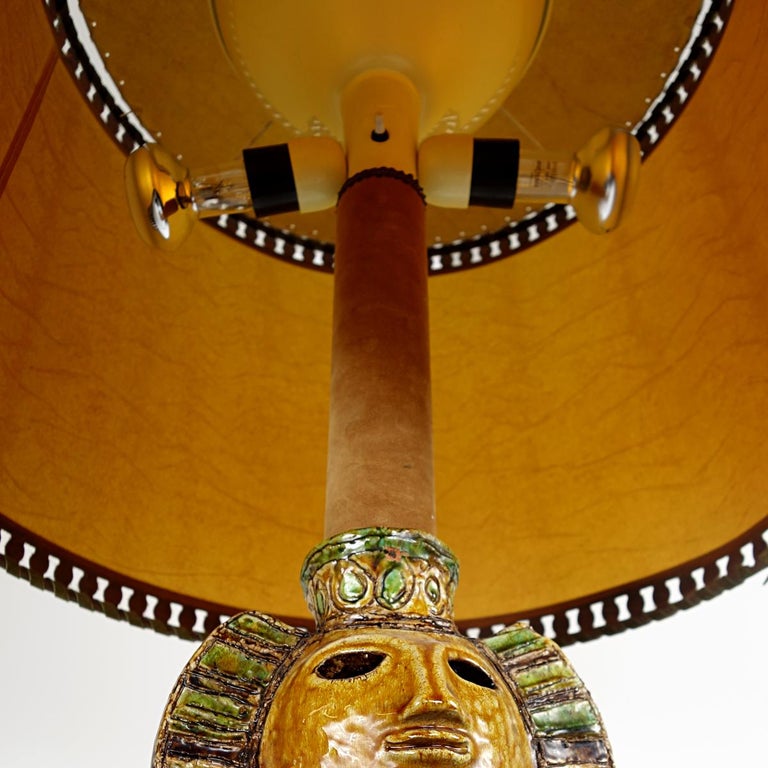 Impressive Ceramic Floor or Table Lamp in Mystic and Majestic Mayan ...