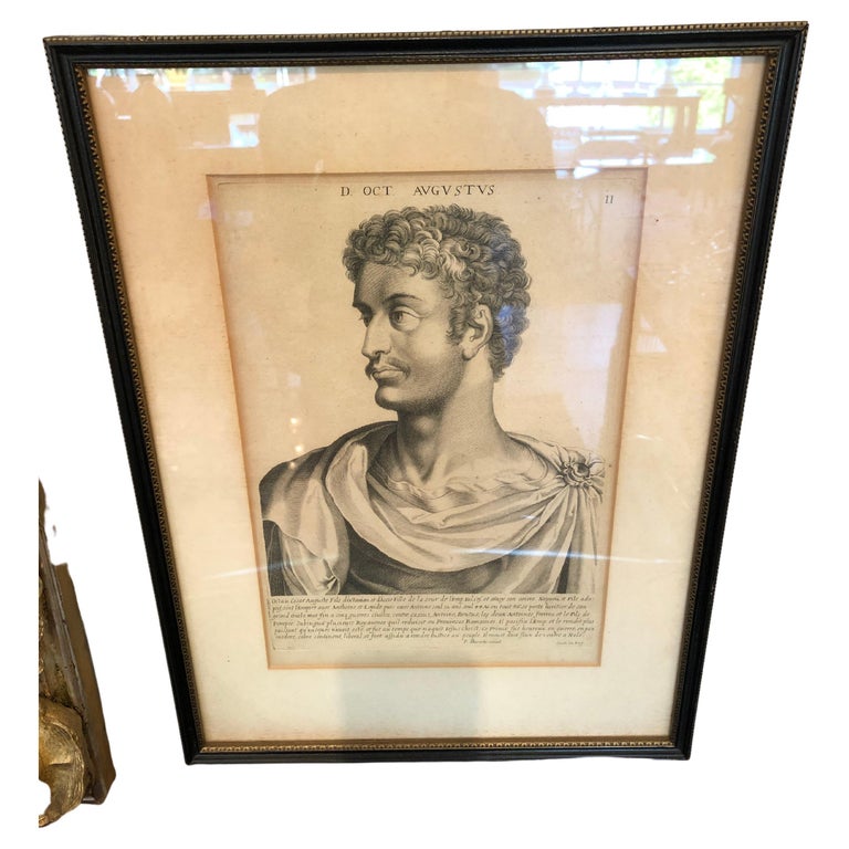 Impressive Collection of 8 Antique Etchings Portraits of Roman Leaders ...