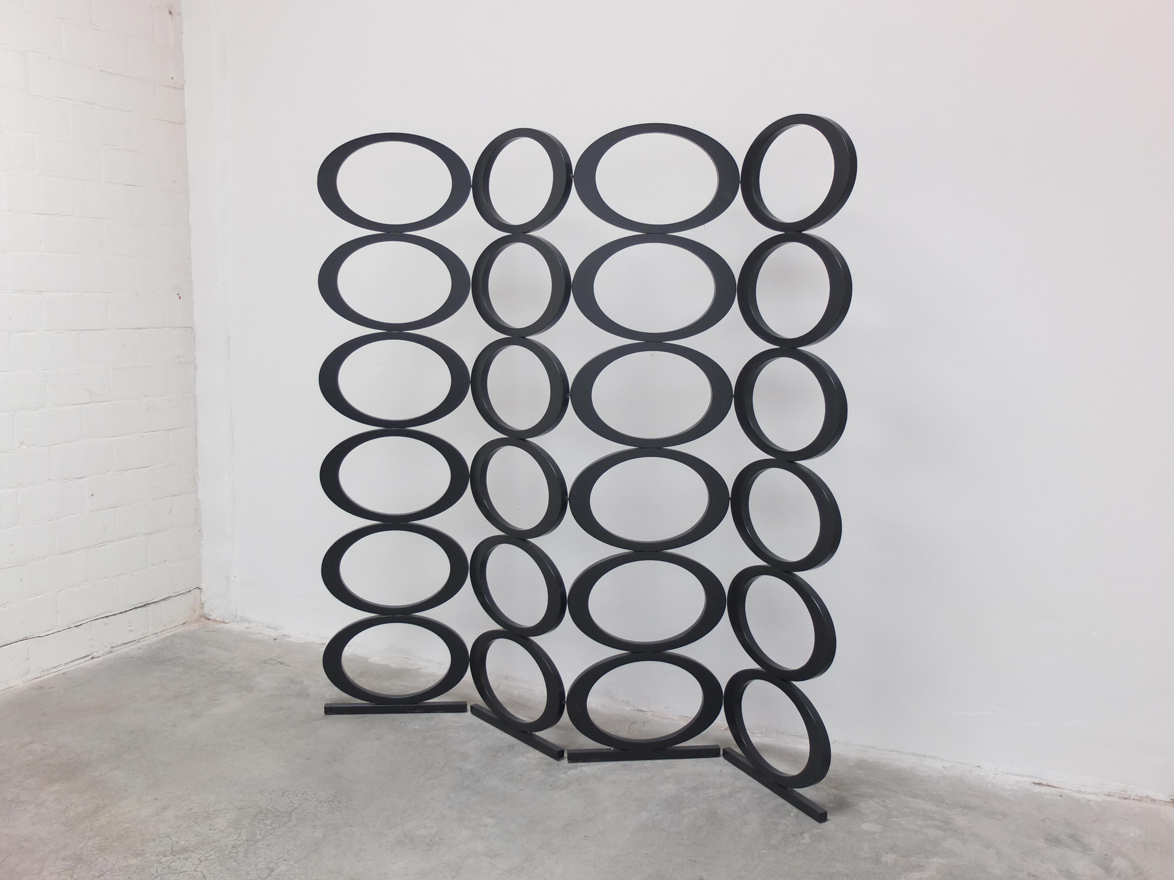 Impressive Geometric Room Divider with Oval Shapes, 1970s at 1stDibs