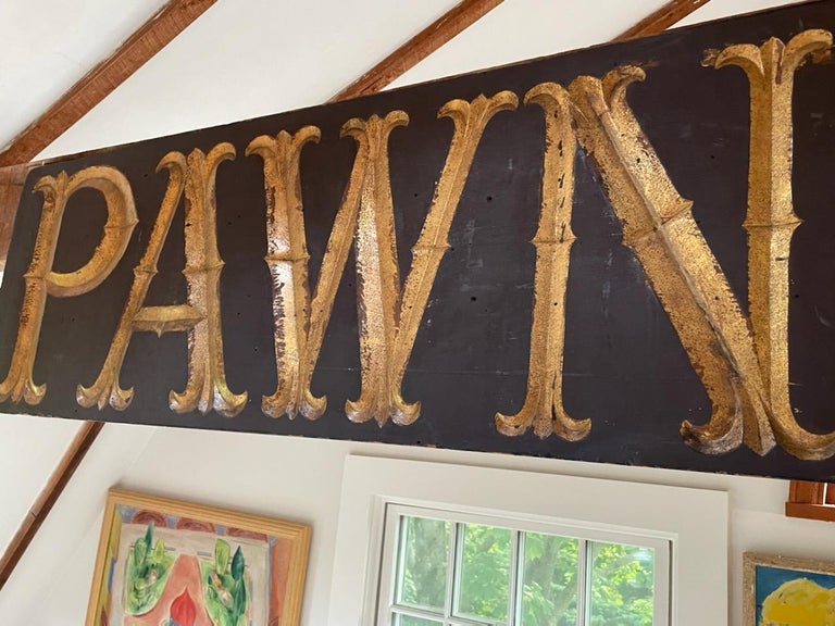 Impressive Huge 19th Century Pawnbroker Sign with Three Spheres Symbol ...