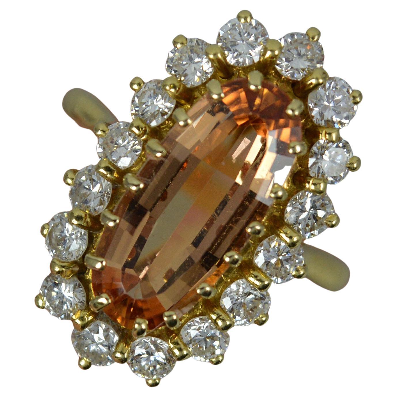 ReneSim Broad Elegant Ring with a Central Brilliant-Cut Diamond of 1 ...