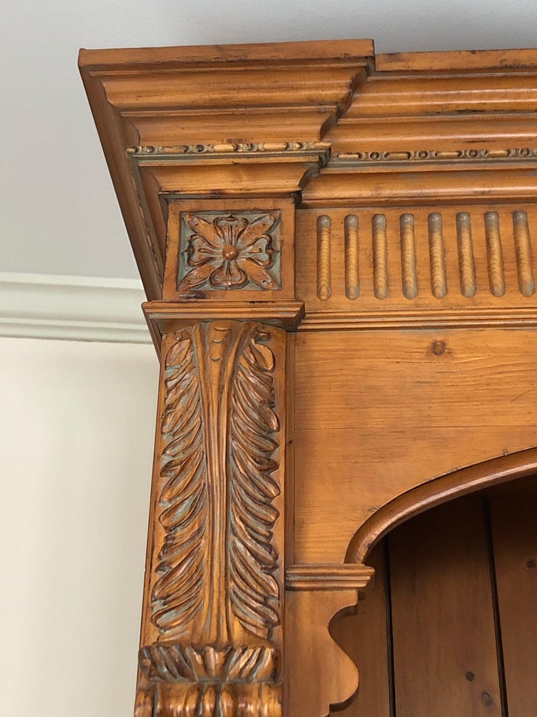 Impressive Large Pine Ethan Allen Library Bookcase Cabinet at 1stDibs