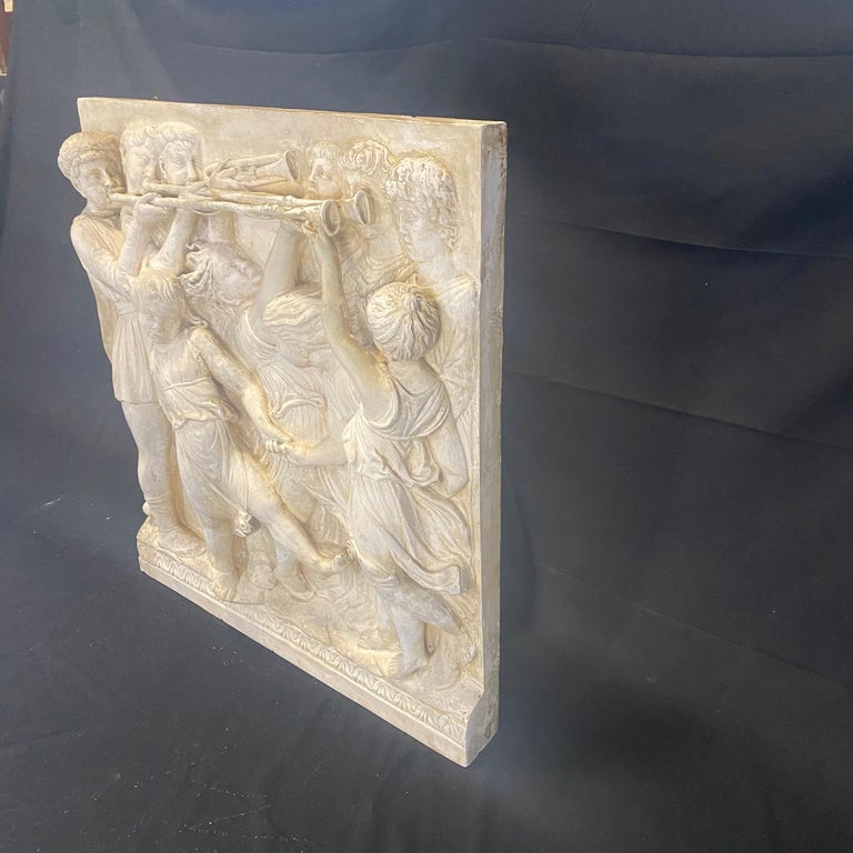 Impressive Large Plaster Frieze "Blast of The Horns" Bas Relief by ...