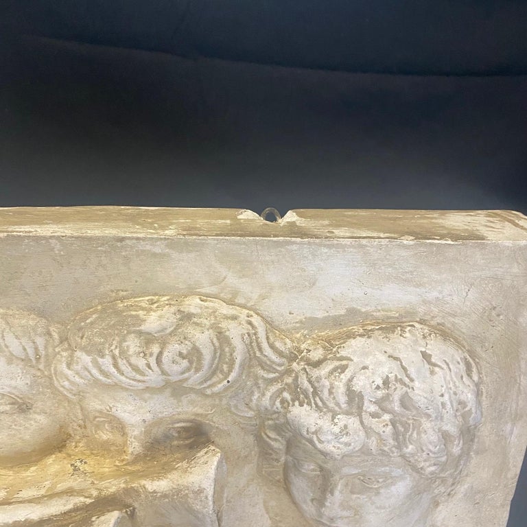 Impressive Large Plaster Frieze "Blast of The Horns" Bas Relief by ...