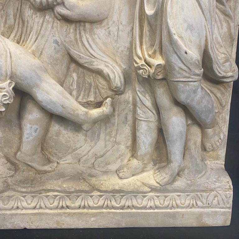 Impressive Large Plaster Frieze "Blast of The Horns" Bas Relief by ...