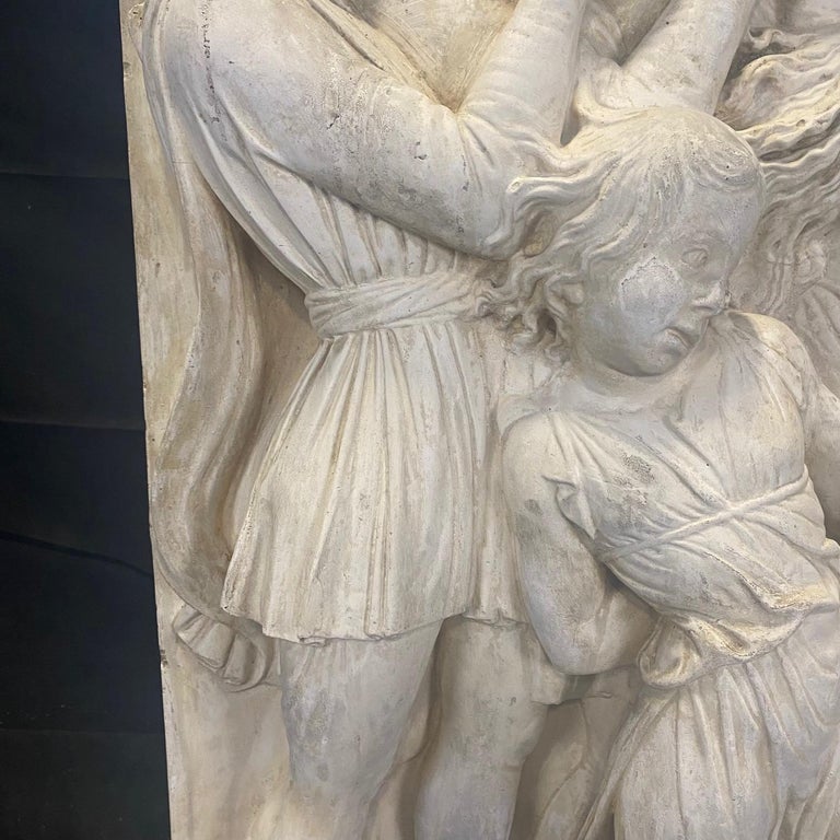 Impressive Large Plaster Frieze "Blast of The Horns" Bas Relief by ...