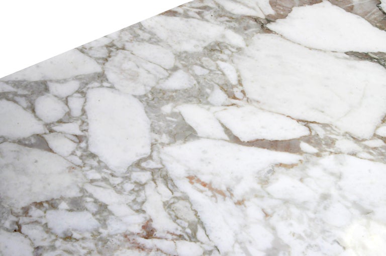Impressive Mid-Century Modern Calacatta Marble Table in the Style of ...