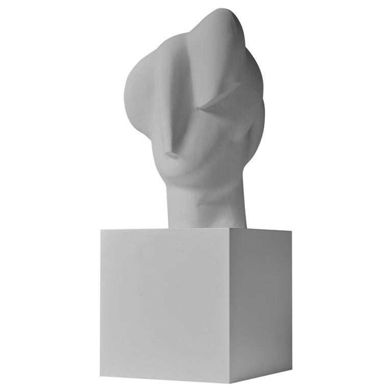 Impressive Mid-Century Modern White Plaster Sculpture at 1stDibs
