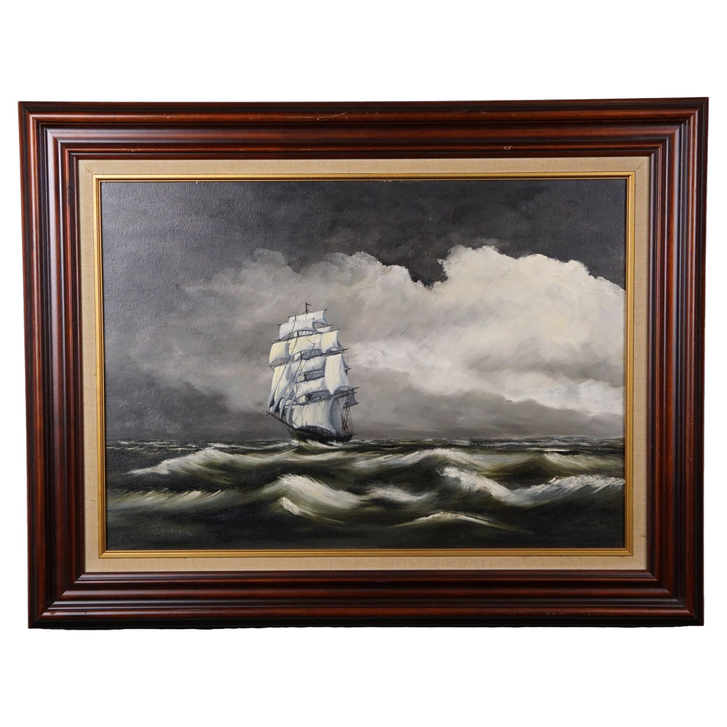 Handsome Painting of Sailing Vessels by Cooper For Sale at 1stDibs ...