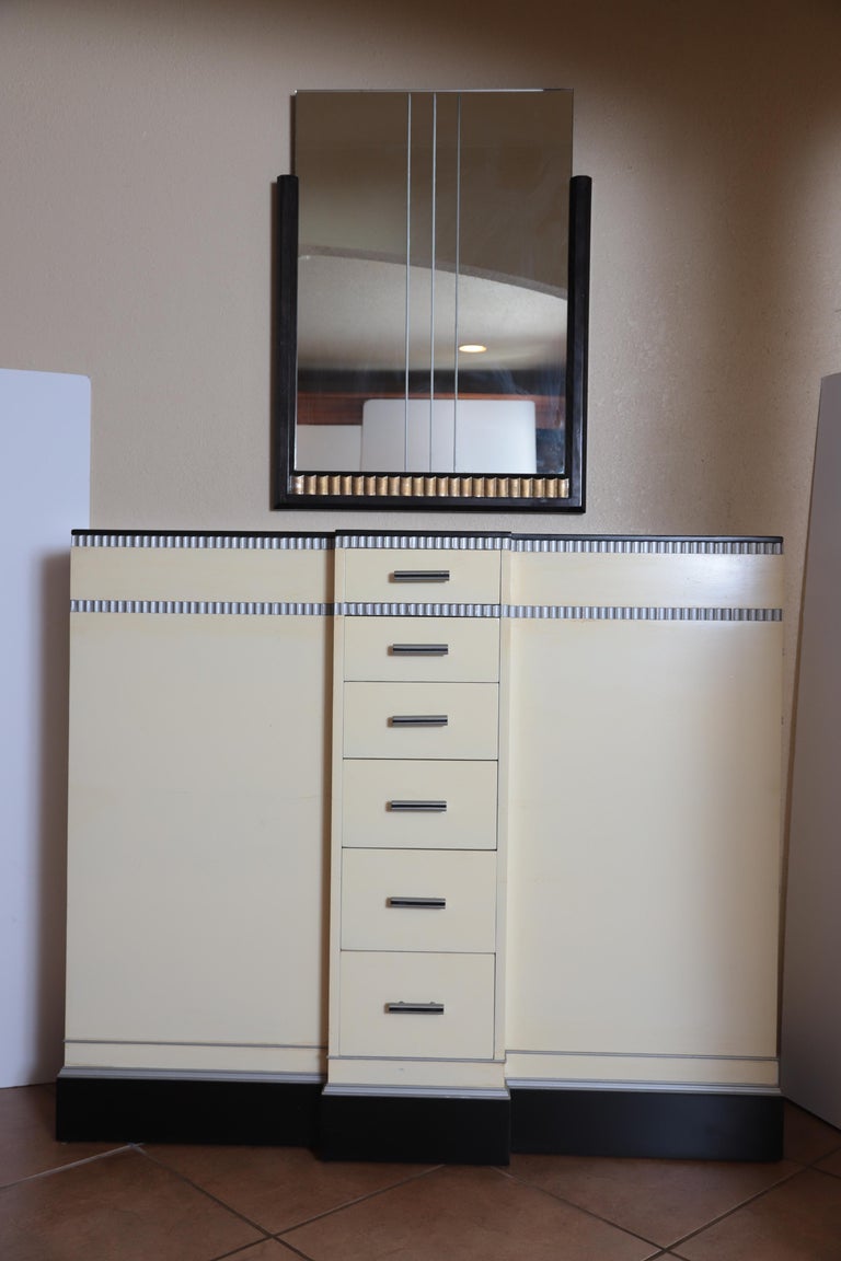 Art Deco Machine Age Skyscraper Kittinger Console Chest, Matching ...