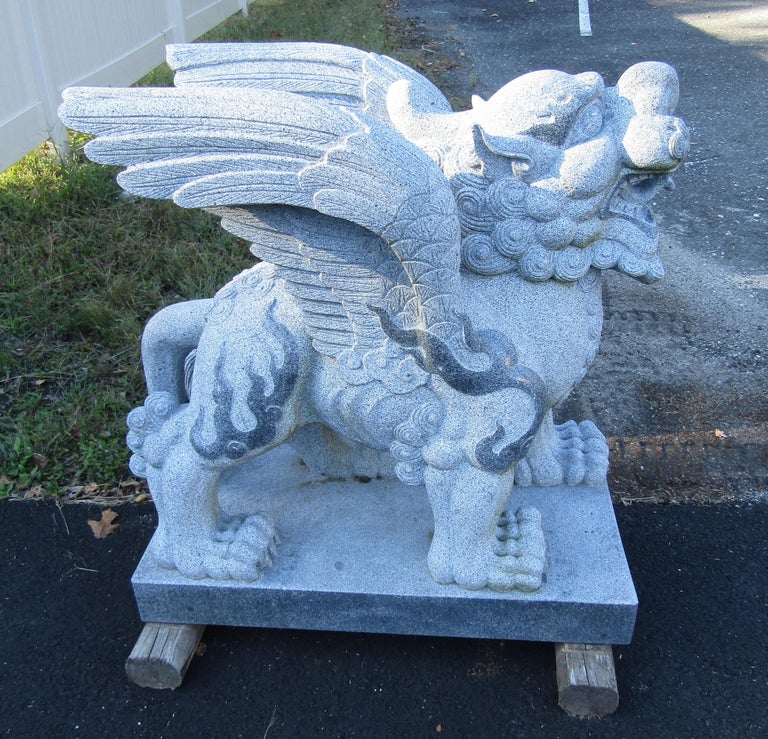 Impressive Pair of Griffin Statues in Granite For Sale at 1stDibs ...