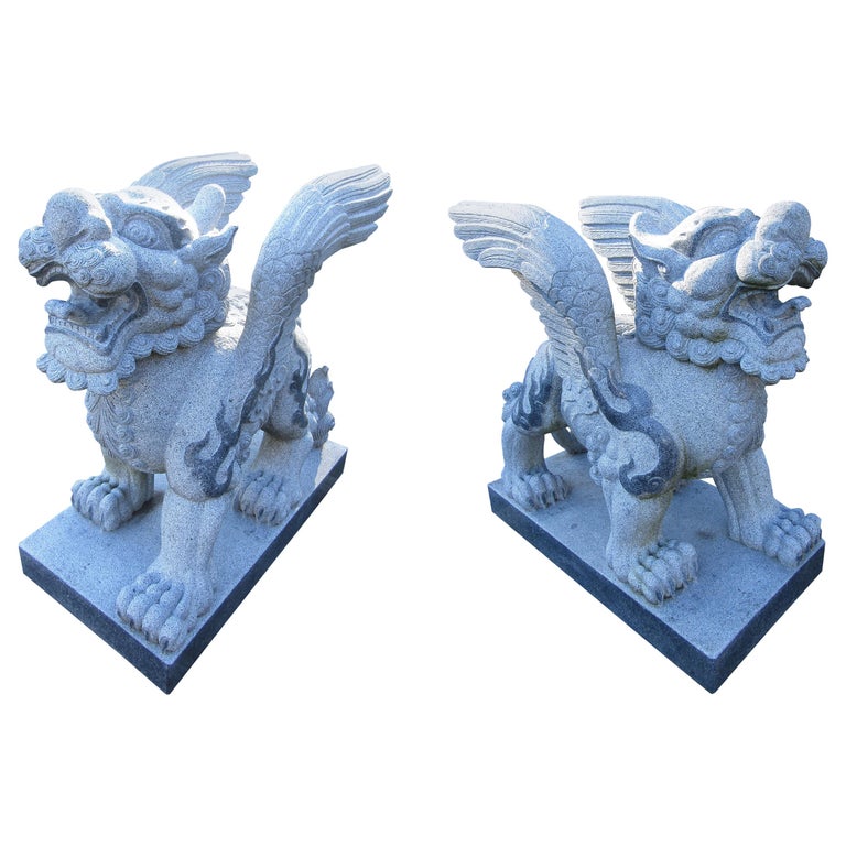 Impressive Pair of Griffin Statues in Granite For Sale at 1stDibs ...