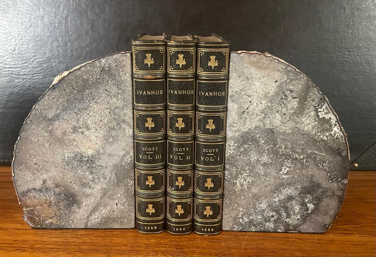 Impressive Pair of Large Polished Geode / Agate Bookends at 1stDibs