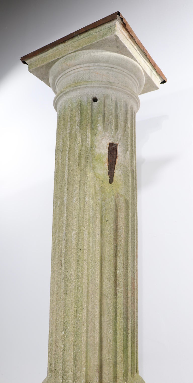 Impressive Pr. Cast Stone Columns with Jardiniere Tops For Sale at ...