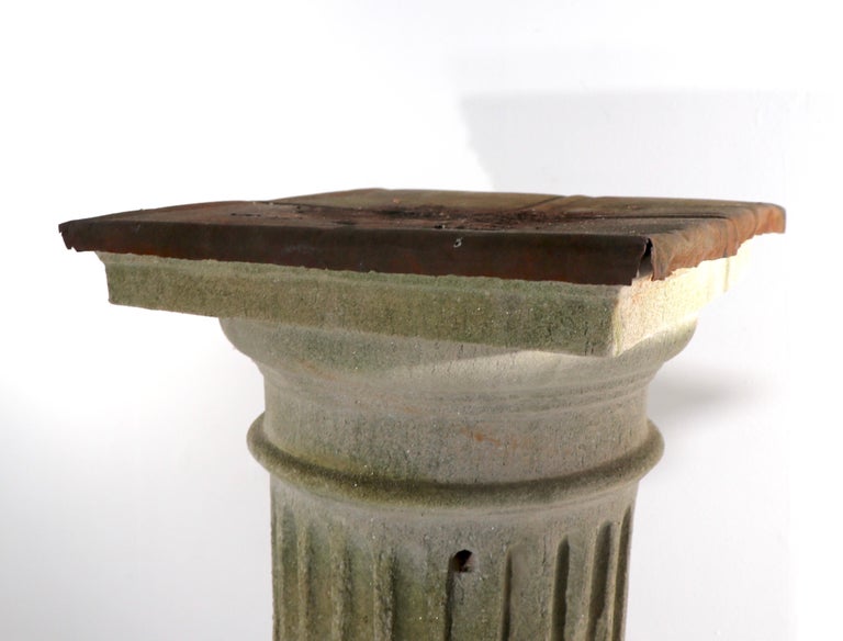 Impressive Pr. Cast Stone Columns with Jardiniere Tops For Sale at ...