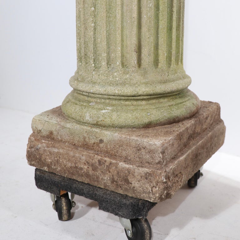 Impressive Pr. Cast Stone Columns with Jardiniere Tops For Sale at ...
