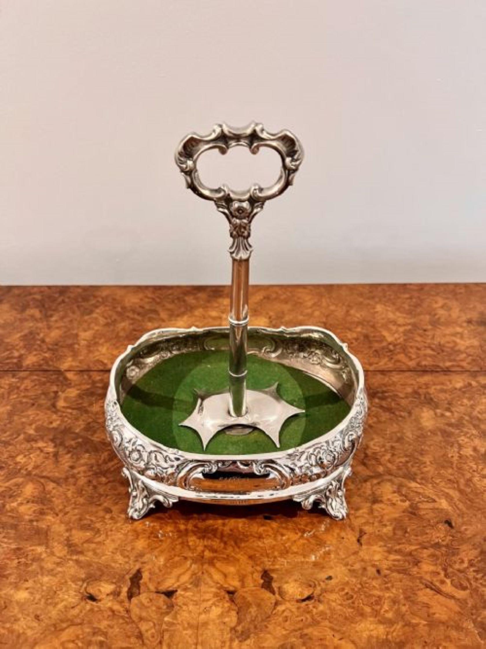 Impressive quality antique seven bottle silver cruet set For Sale at ...