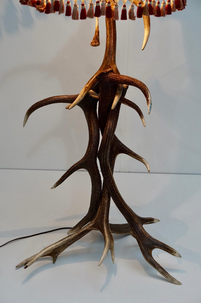 Impressive Rustic Deer Antler Floor Lamp, 1950s, Austria For Sale at ...